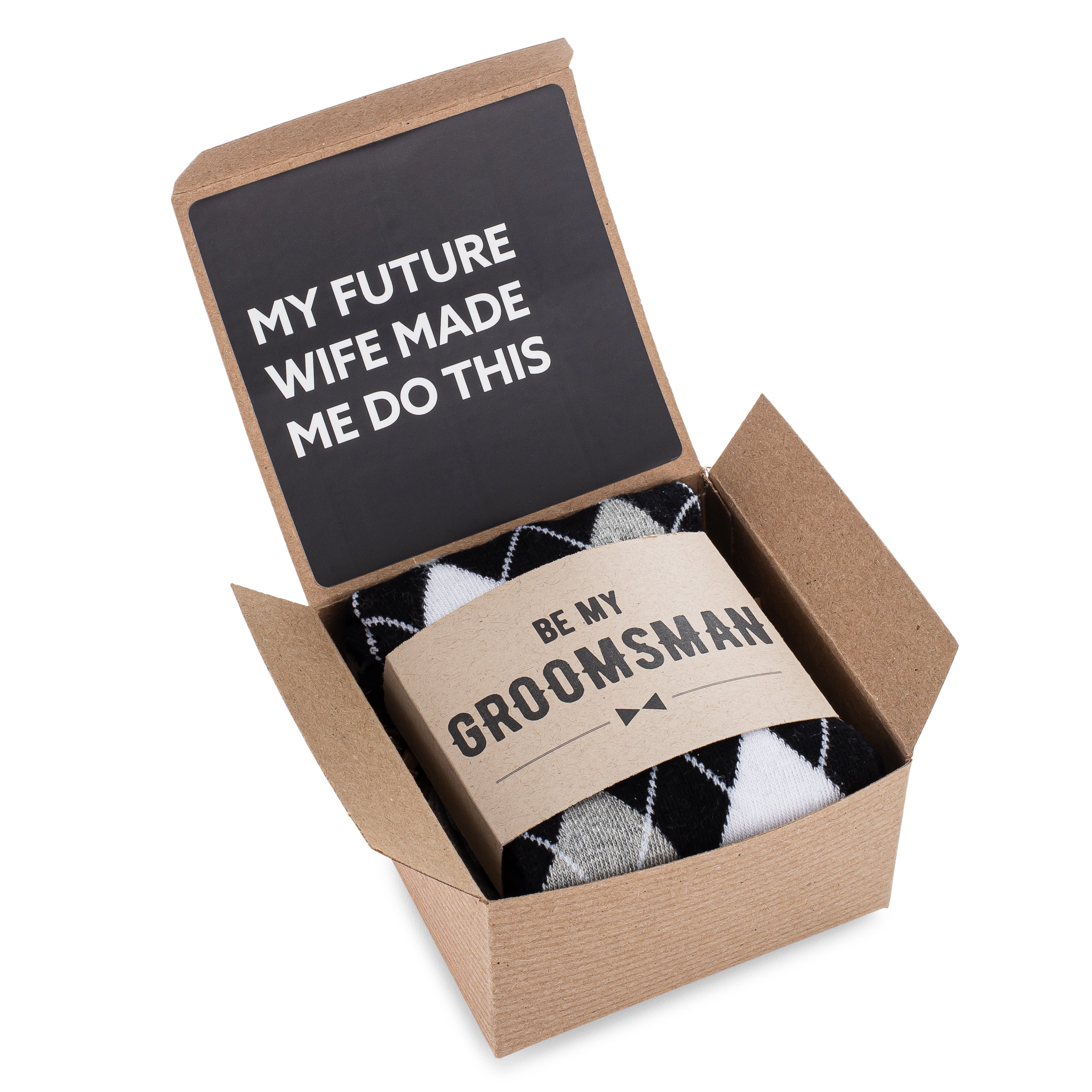 Groomsman Proposal Gift: Sock in A Box | No Cold Feet